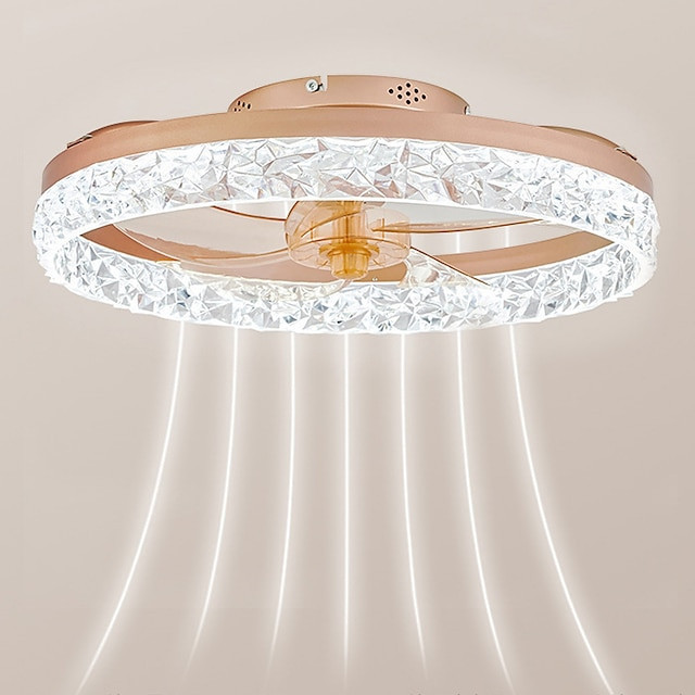 led Loftlampe med lys krystal lysekroner dæmpbare med fjernbetjening ...